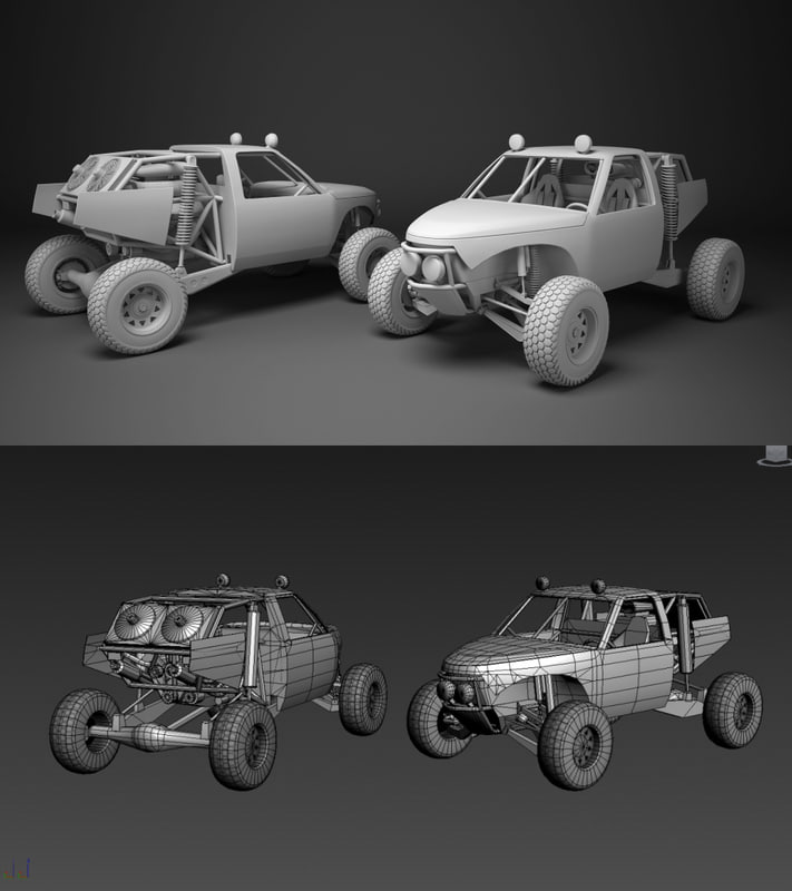 3d custom buggy model