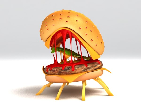 cheese spider monster 3d max