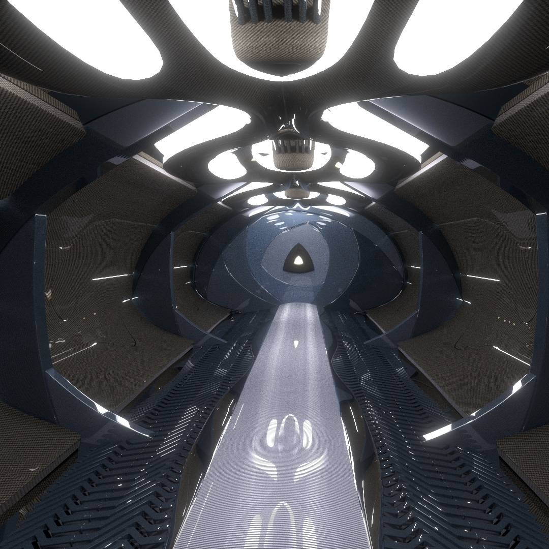 space ship corridor 3d 3ds
