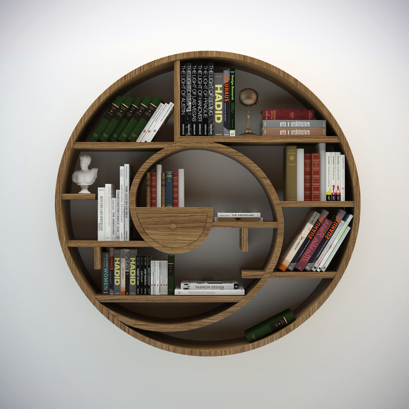 3d bookshelf model