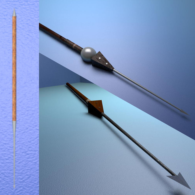 Três pilums Modelo 3D - TurboSquid 822508