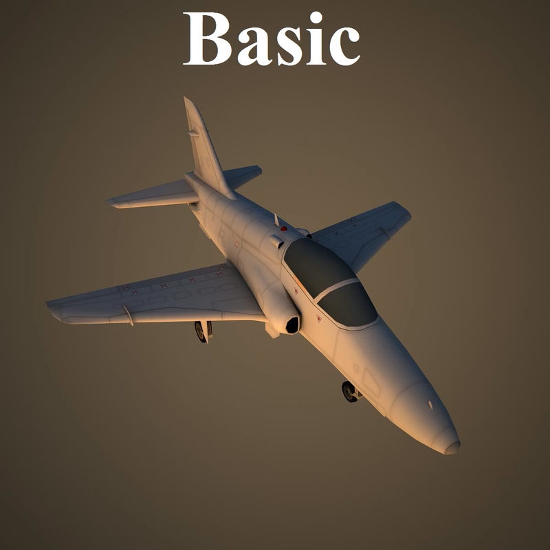 hawk 200 basic aircraft 3d model