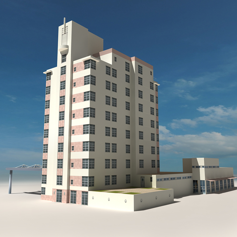 beach building 05 houses 3ds