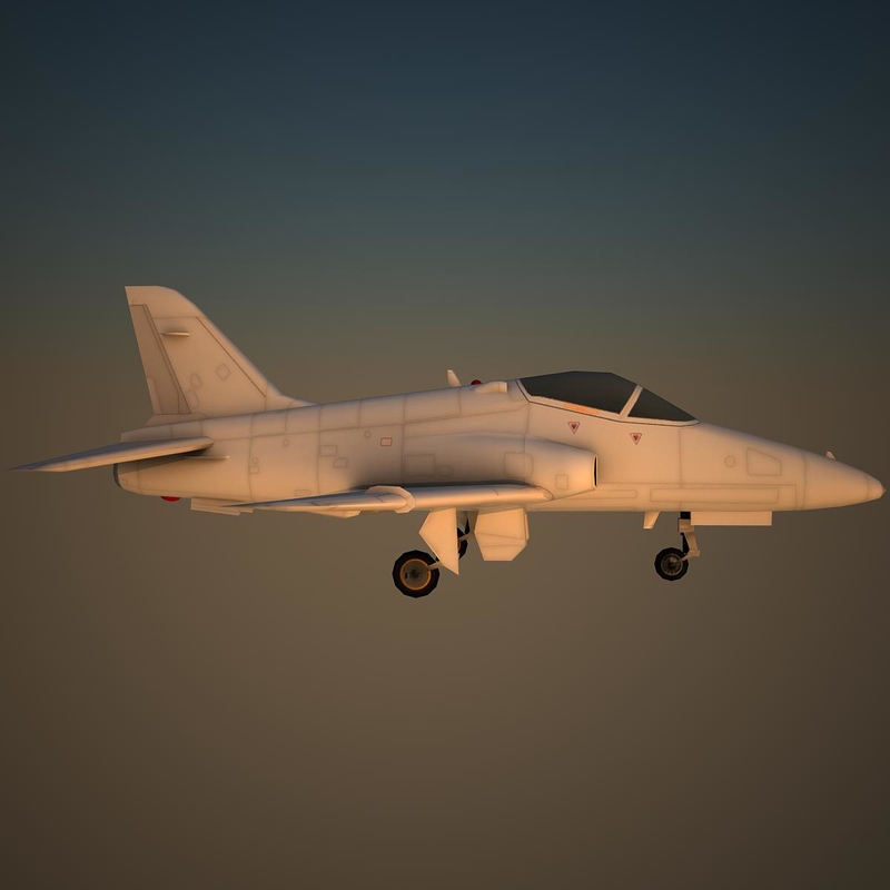 hawk 200 basic aircraft 3d model