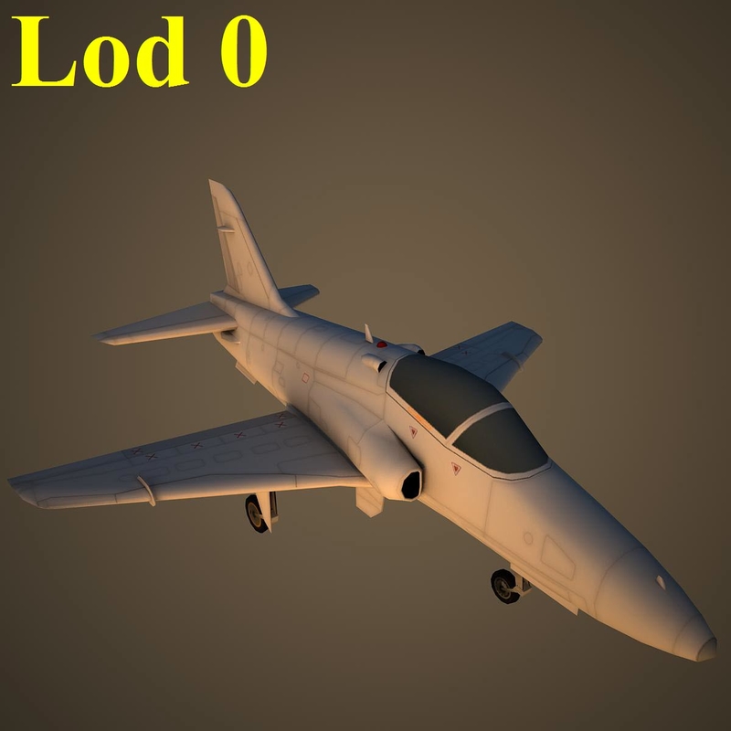 hawk 200 basic aircraft 3d model