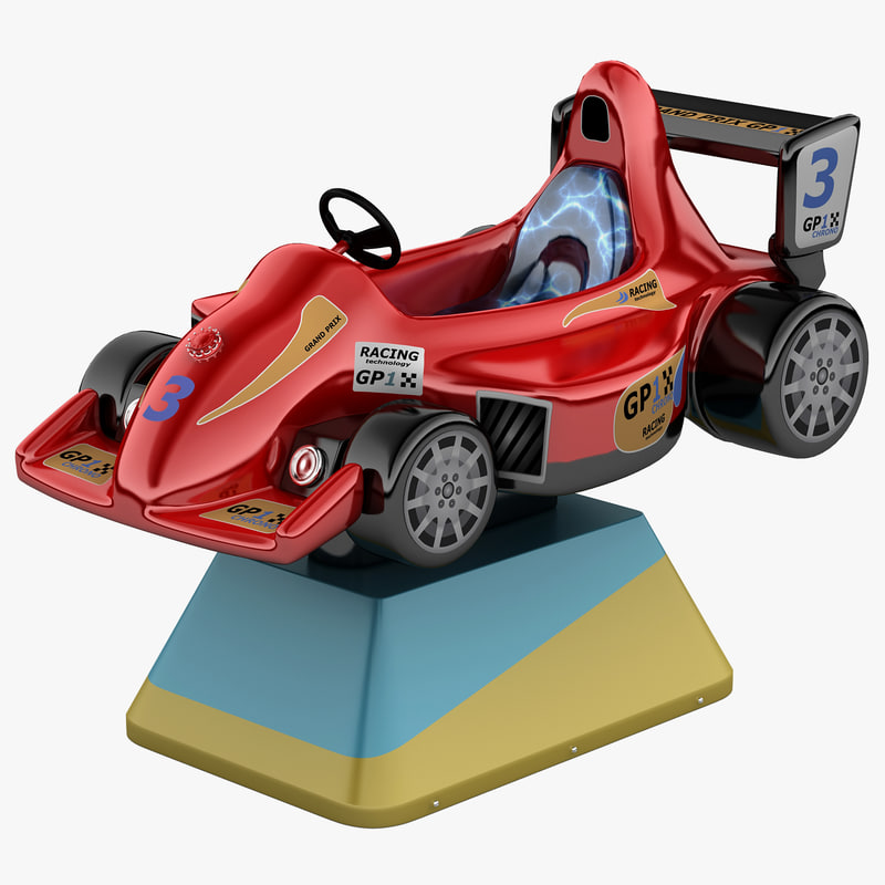 3d model kids coin operated car