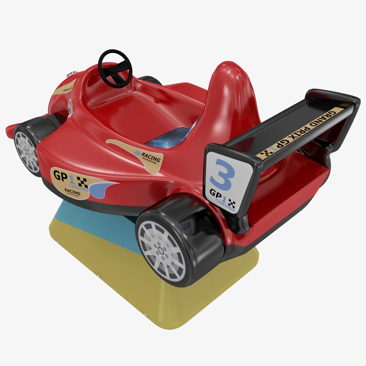 3d model kids coin operated car