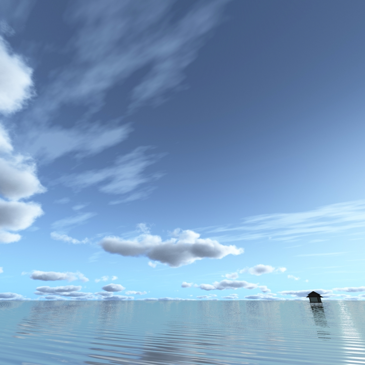3d sky clouds model