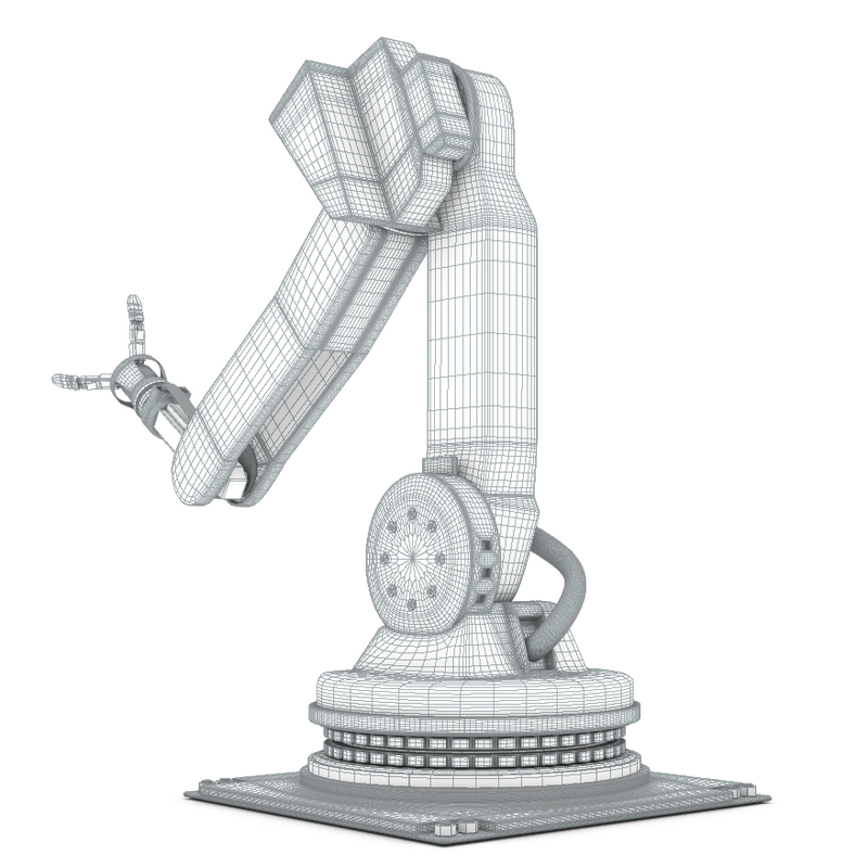 maya industrial robotic arm rigged