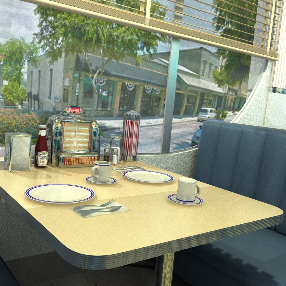 50 s diner 3d model