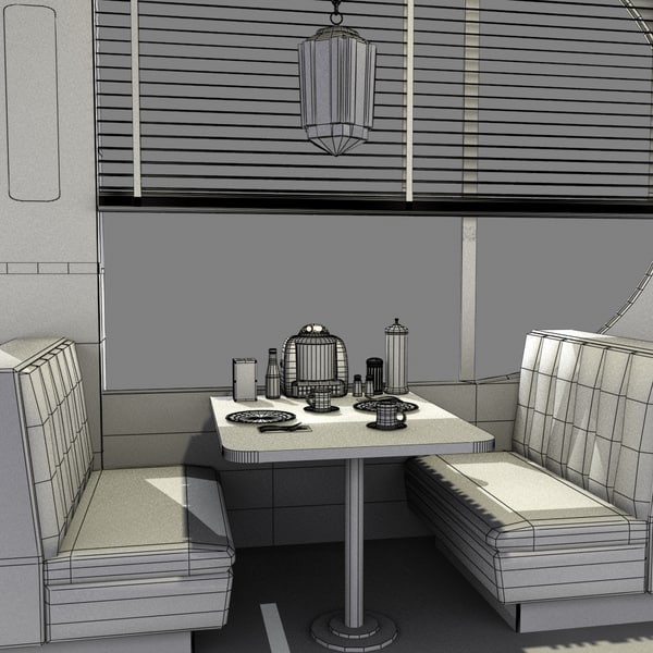 50 s diner 3d model