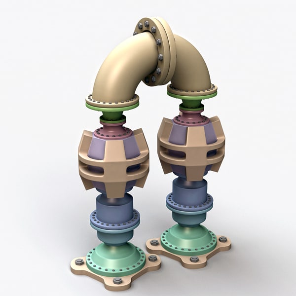 3d industrial metal model