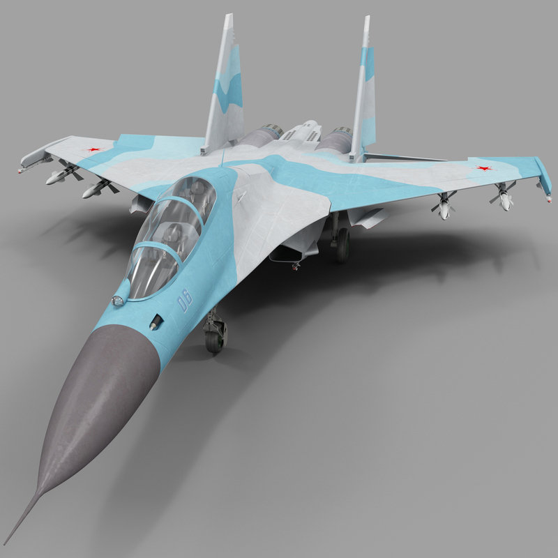 3d russian fighter aircraft sukhoi