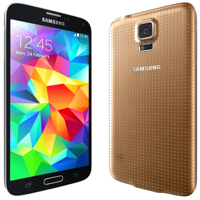 3d samsung galaxy s5 gold model
