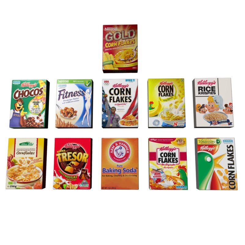 corn flakes 3d model