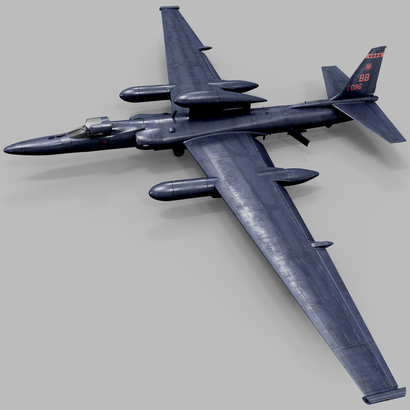 3d reconnaissance aircraft lockheed u-2 model
