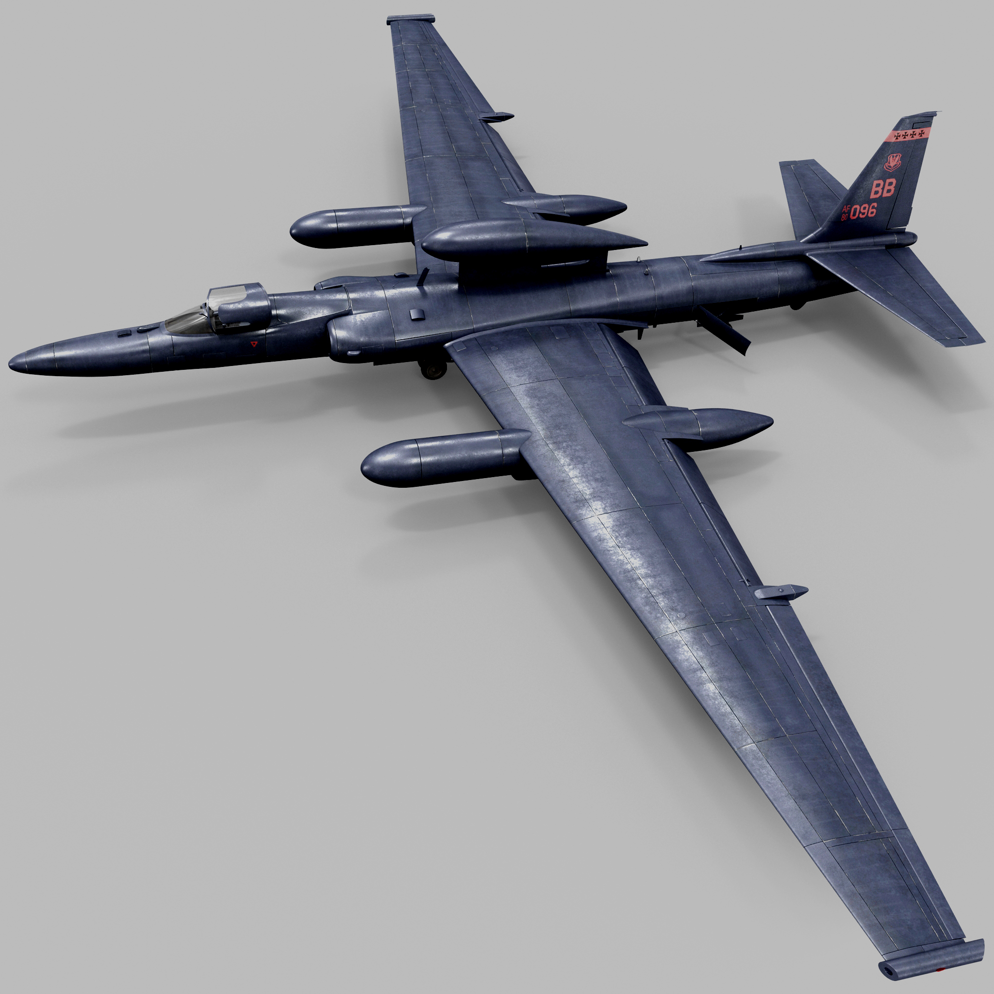 3d reconnaissance aircraft lockheed u-2 model