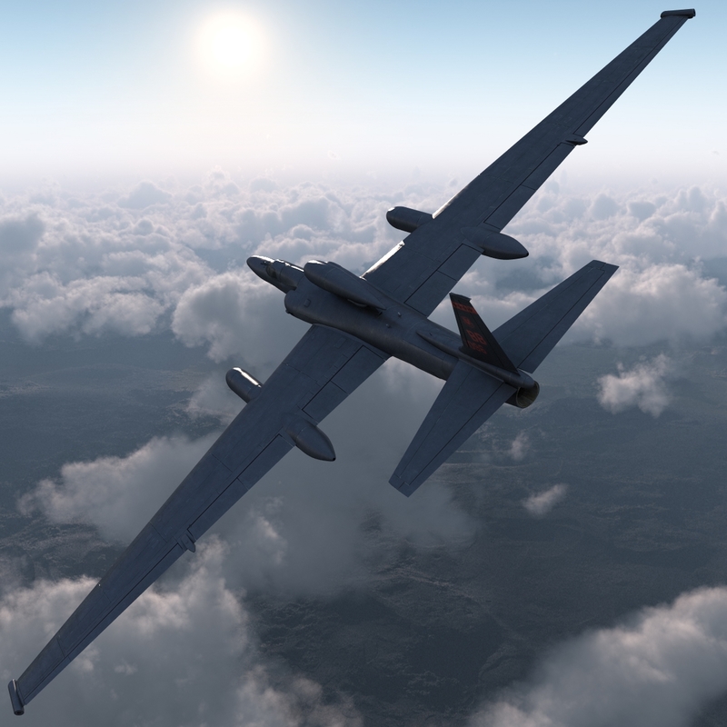 3d reconnaissance aircraft lockheed u-2 model