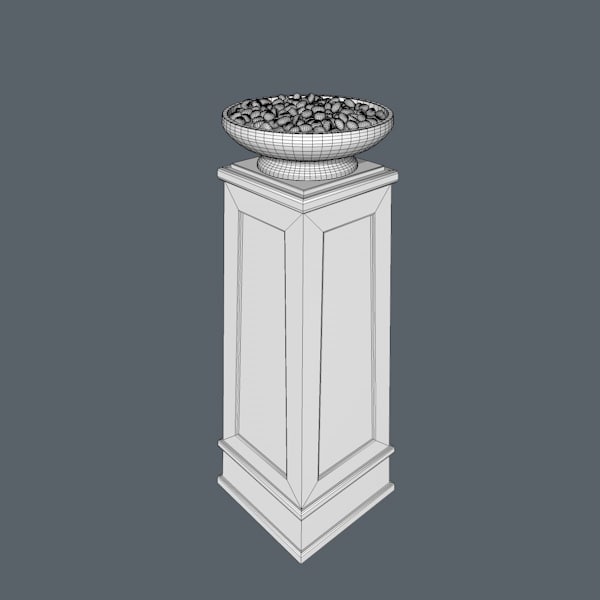 column stone rock 3d 3ds