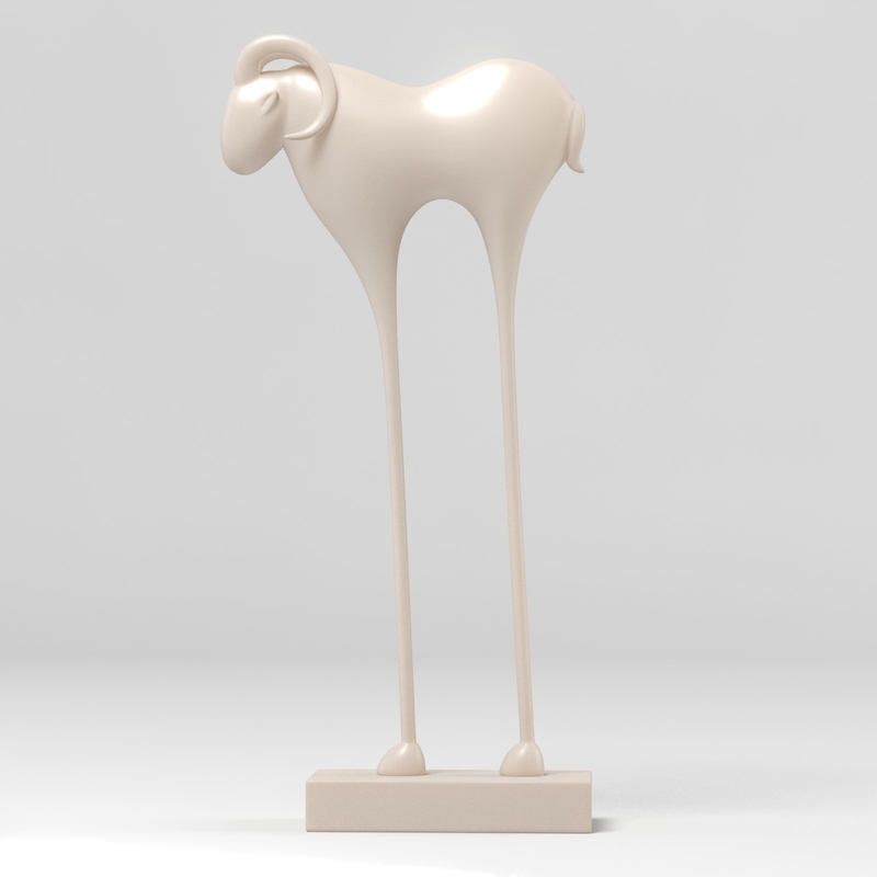 clay lamb 3d model