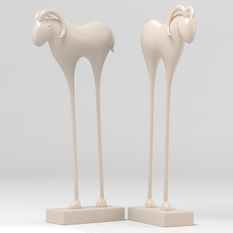 clay lamb 3d model