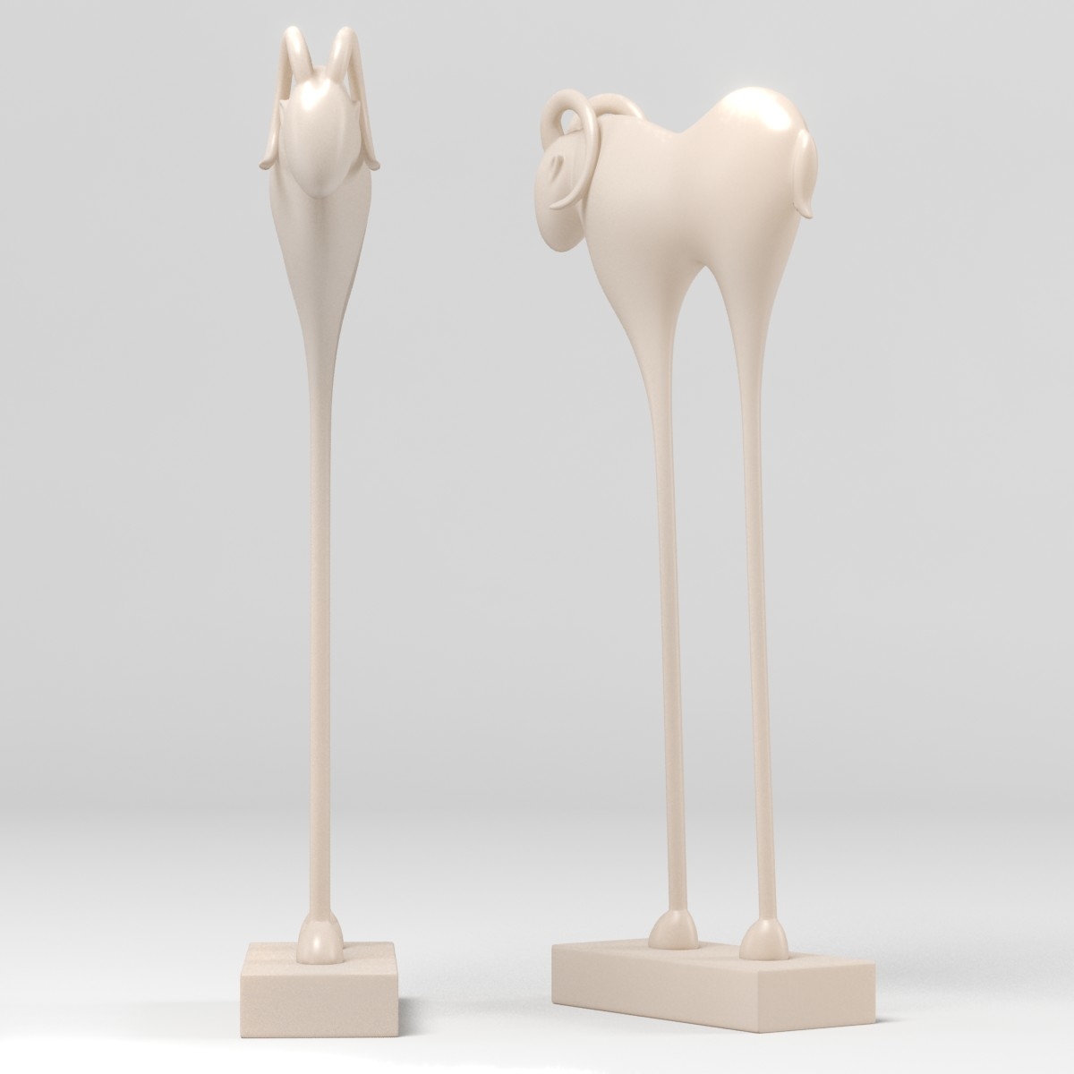 clay lamb 3d model