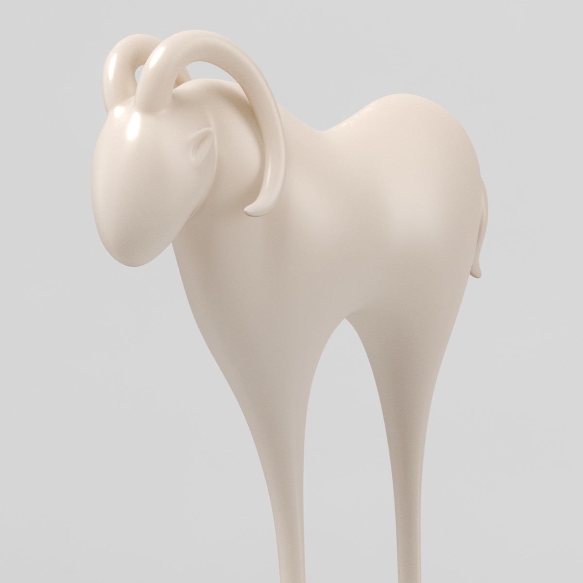clay lamb 3d model