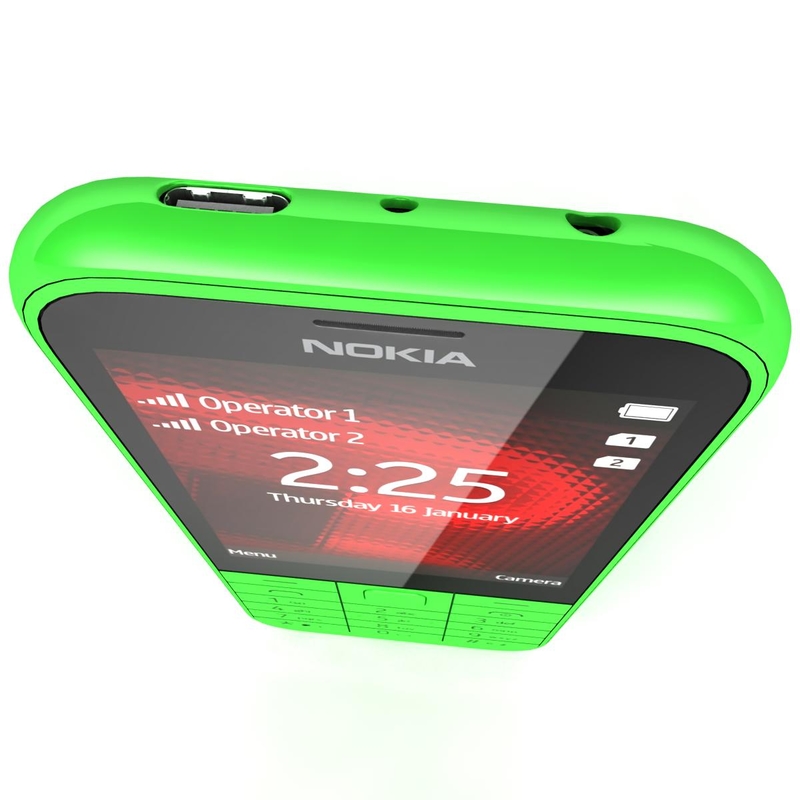 nokia 225 green 3d c4d