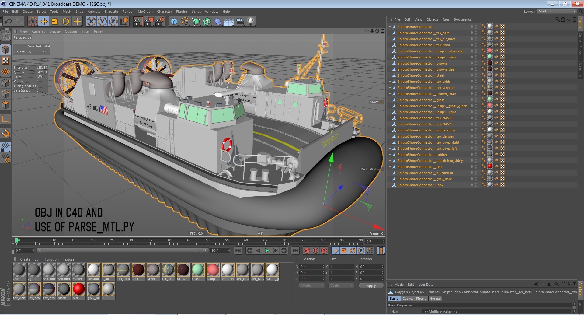 ship shore connector 3ds