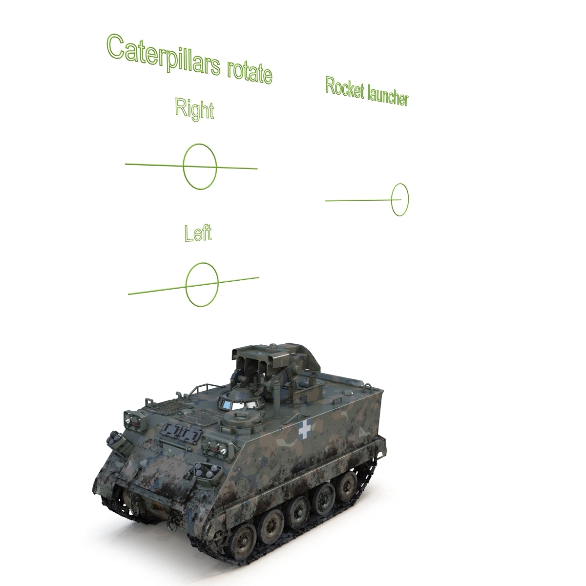 army armored vehicle m901 3d model