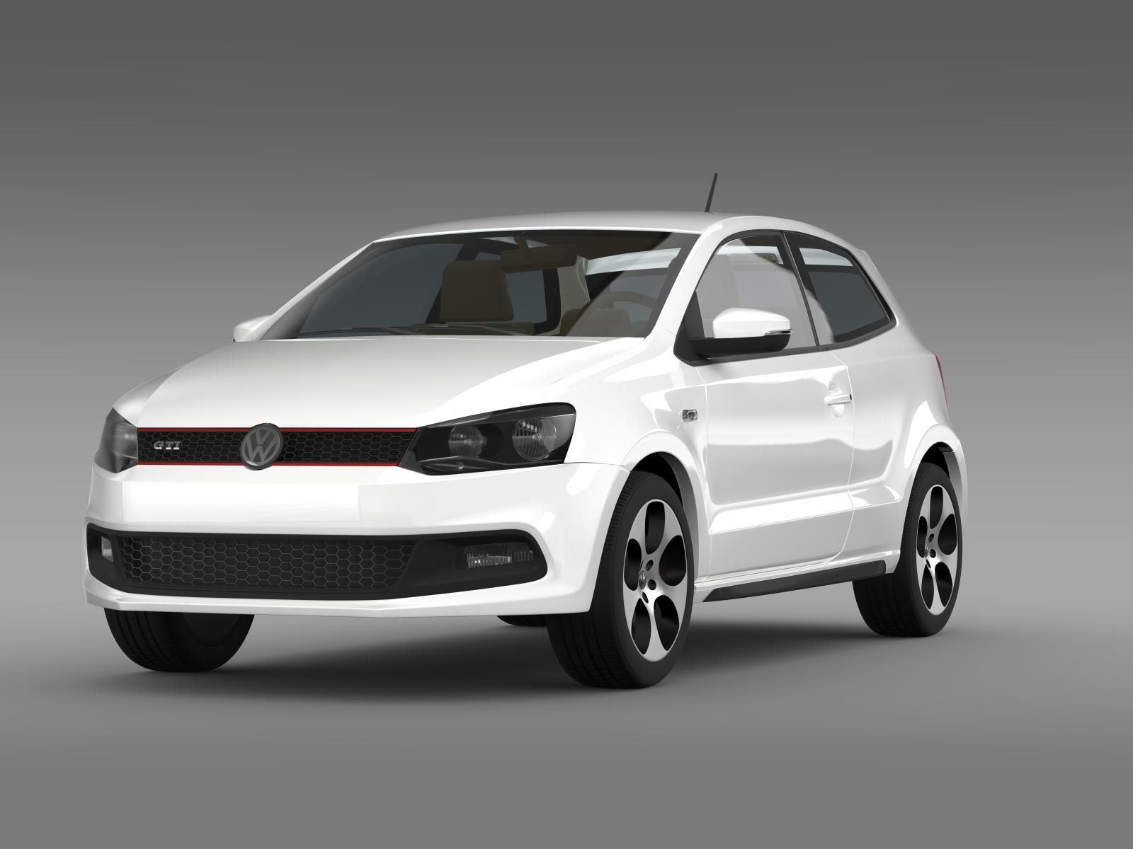 3d volkswagen polo gti 2009-2013 model