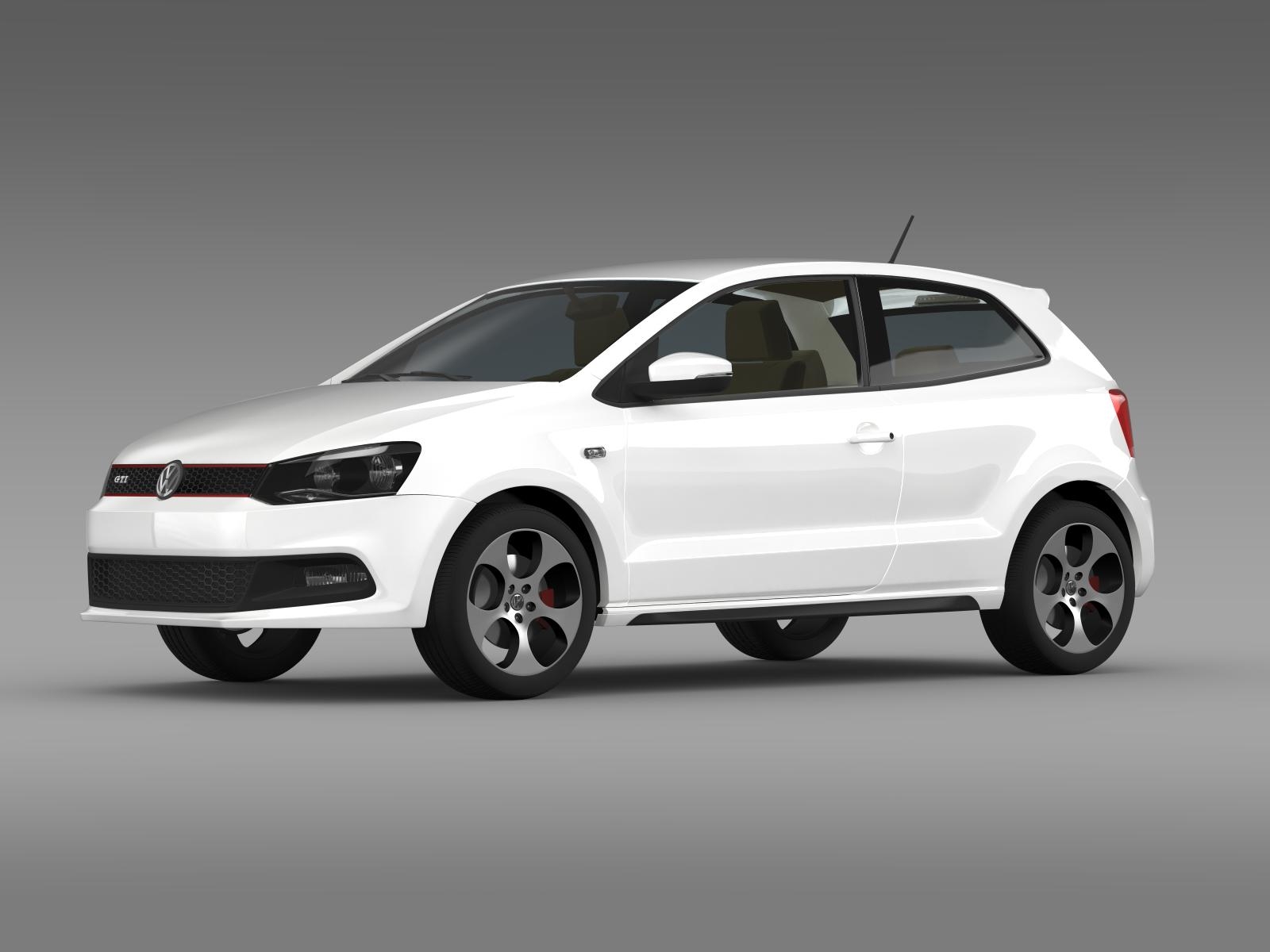 3d volkswagen polo gti 2009-2013 model
