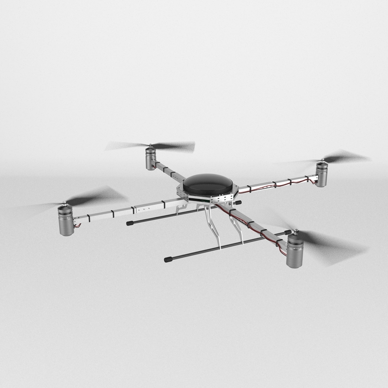 quadcopter realistic 3d model