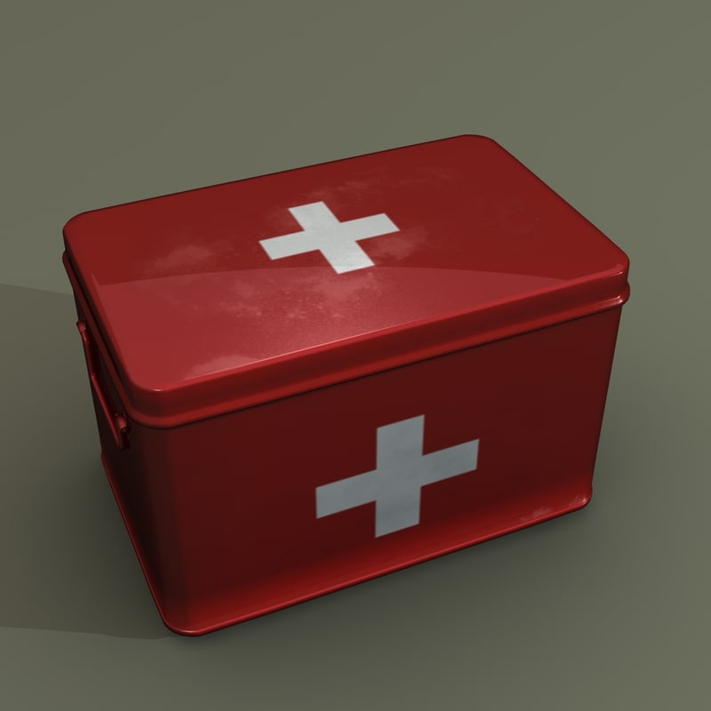 medical supplies box 3d model