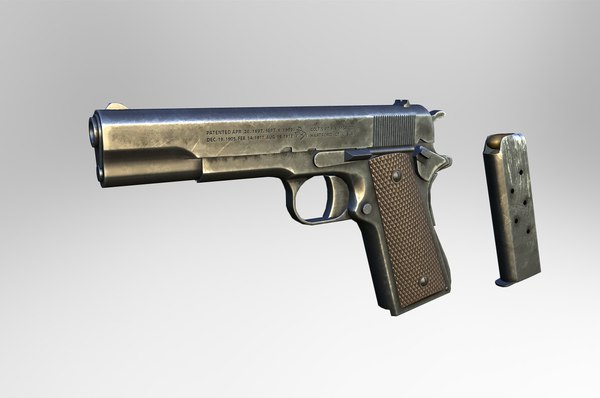 Low Poly Blender Gun Models | TurboSquid