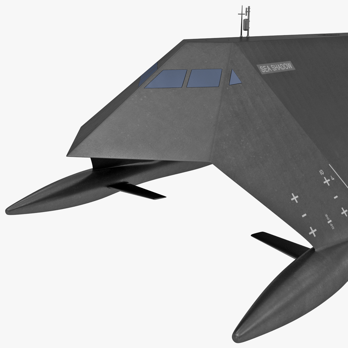 3ds max navy stealth ship sea shadow