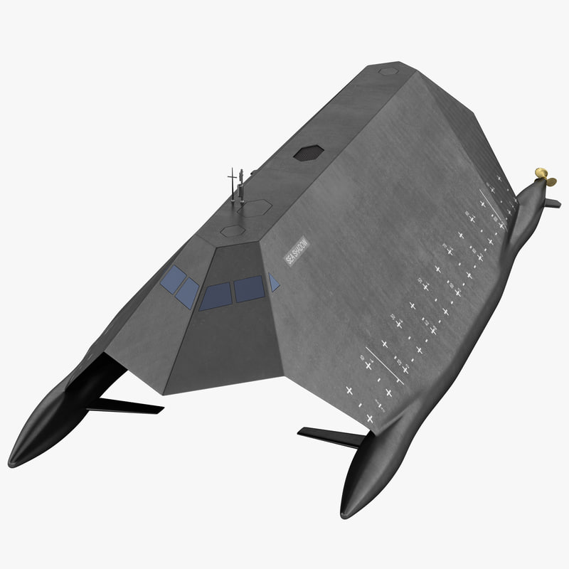 3ds max navy stealth ship sea shadow