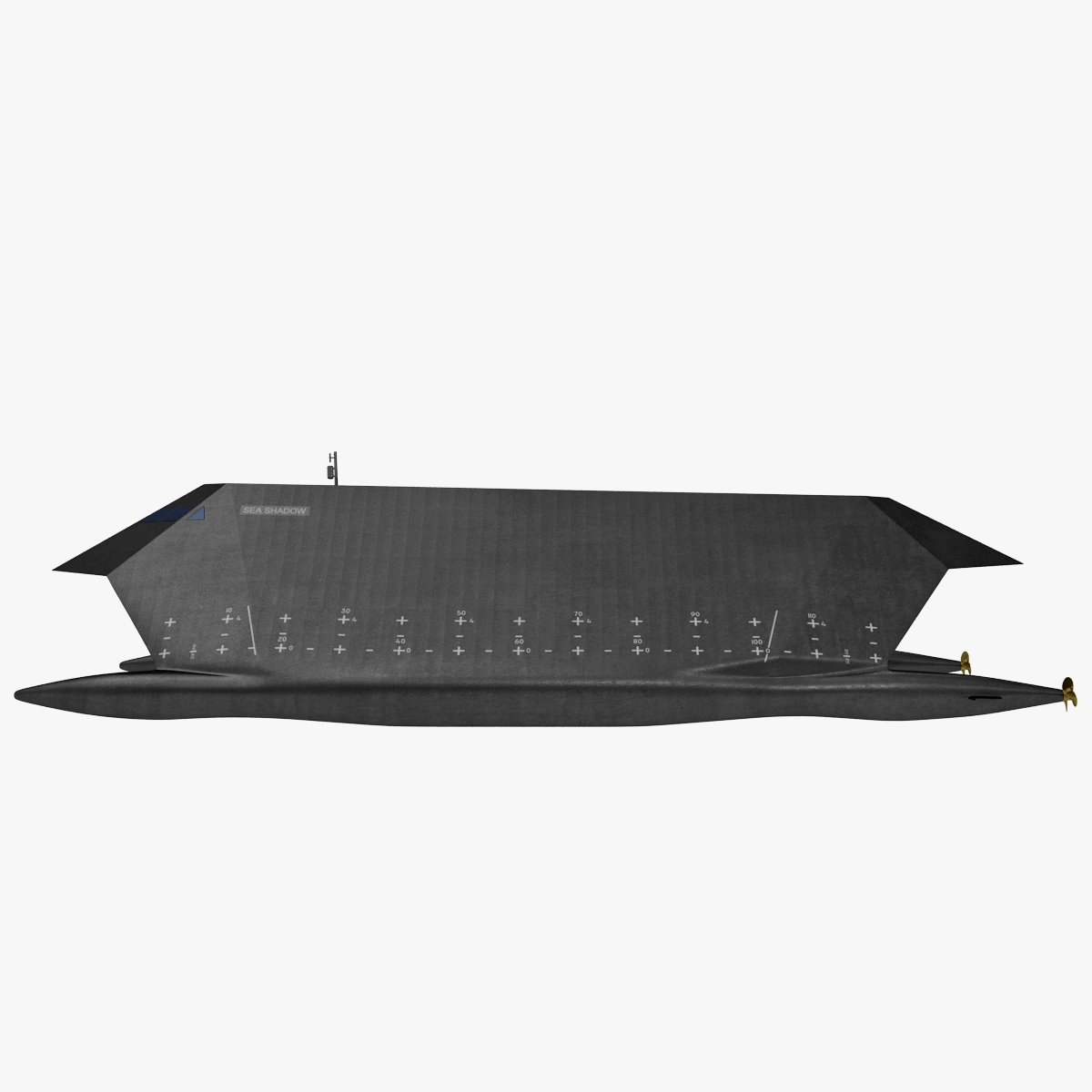 3ds max navy stealth ship sea shadow