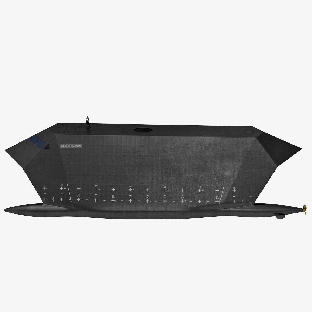 3ds max navy stealth ship sea shadow