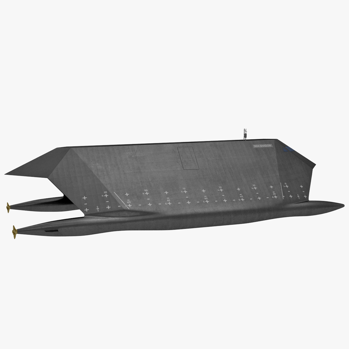 3ds max navy stealth ship sea shadow