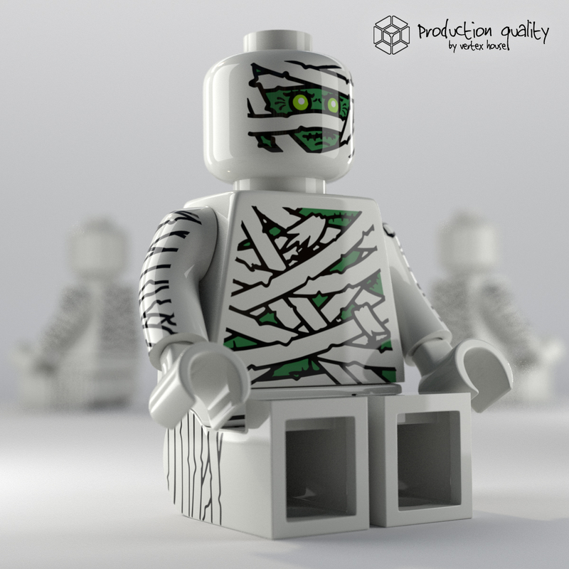 3d max lego mummy figure