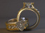 diamond engagement ring obj
