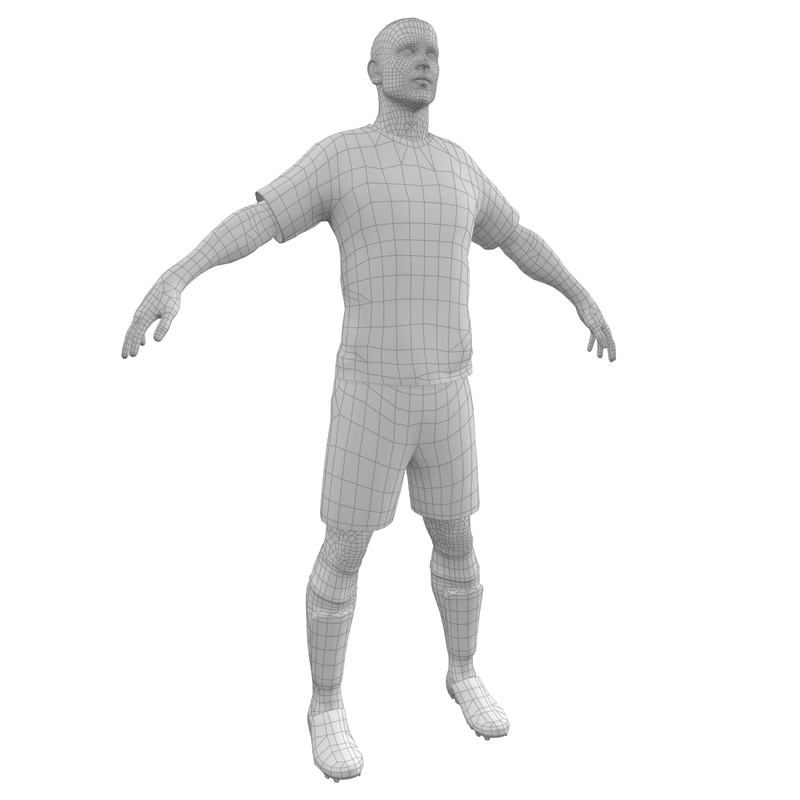 soccer player 3d max