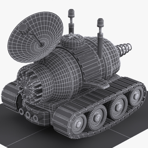 cartoon space car 3d obj