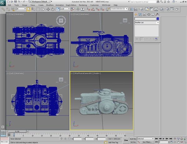 dieselpunk tank 3d fbx