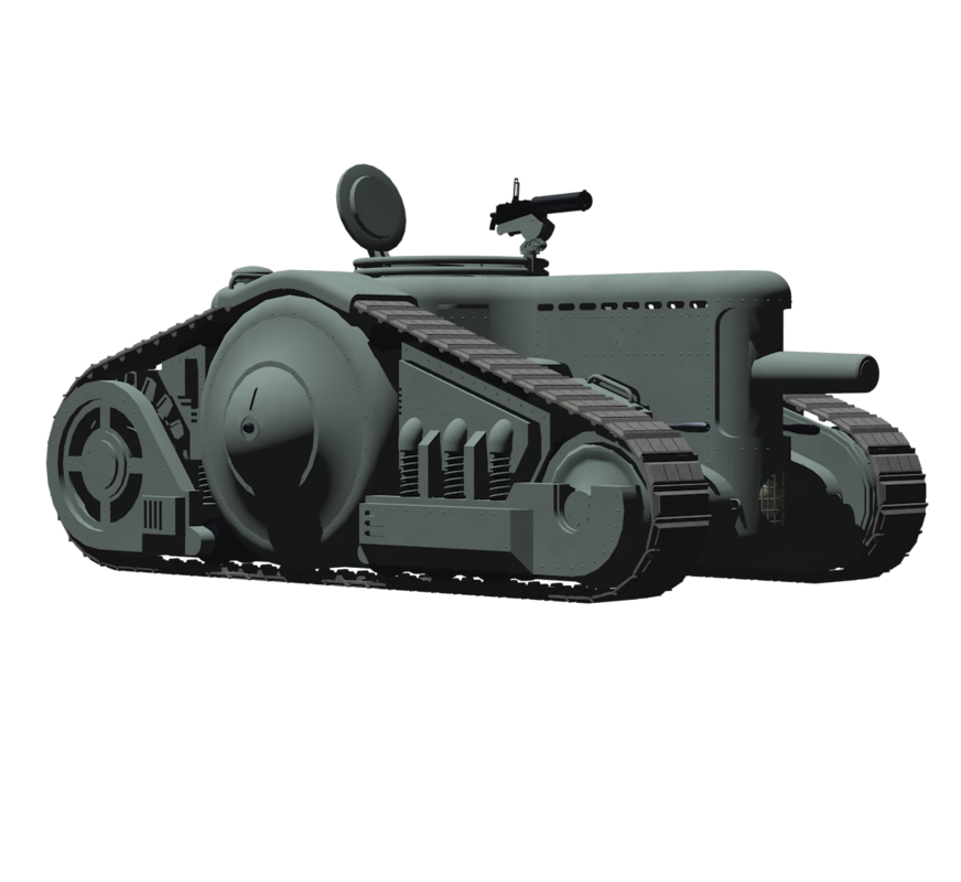 dieselpunk tank 3d fbx