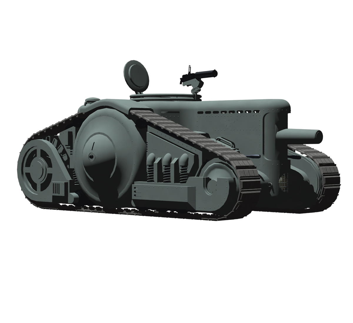 dieselpunk tank 3d fbx