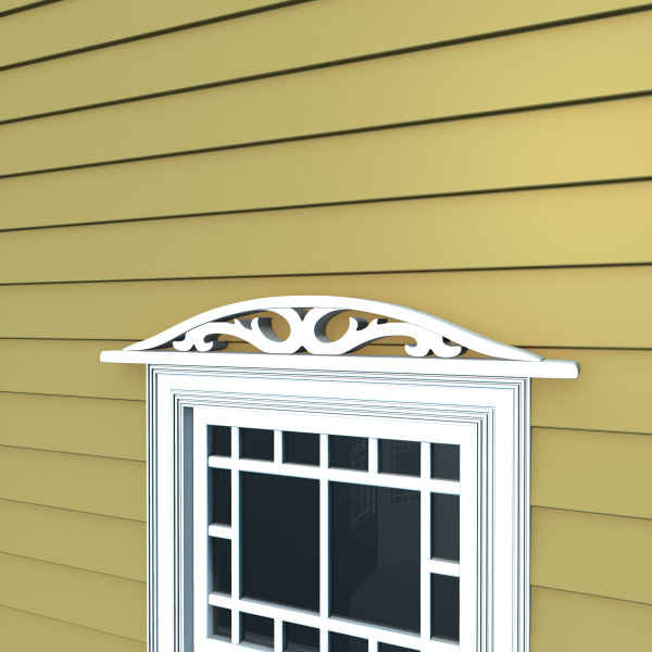 3d model decorative window header