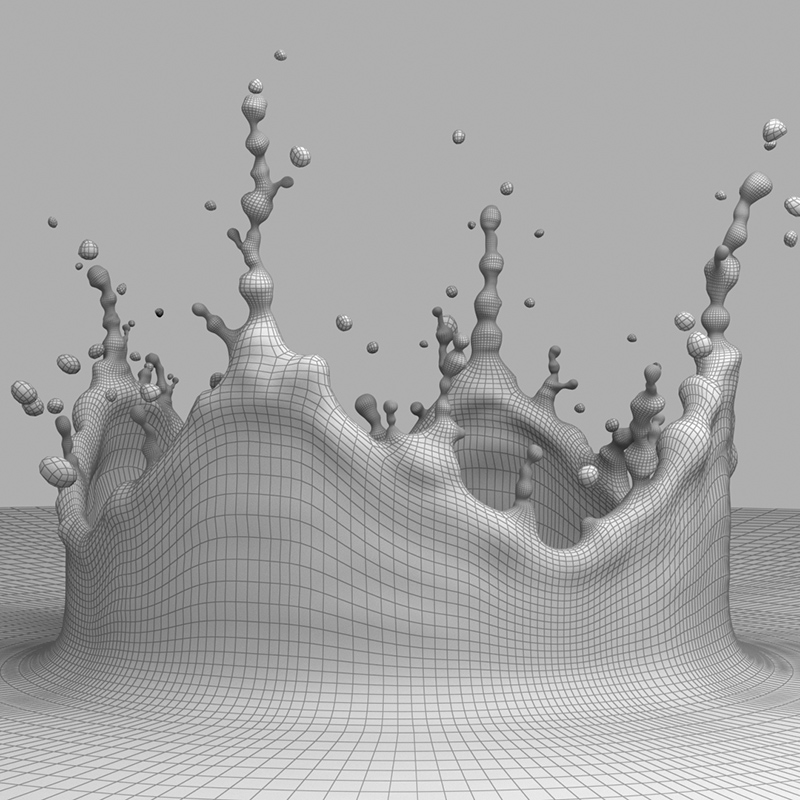 3ds max water splash