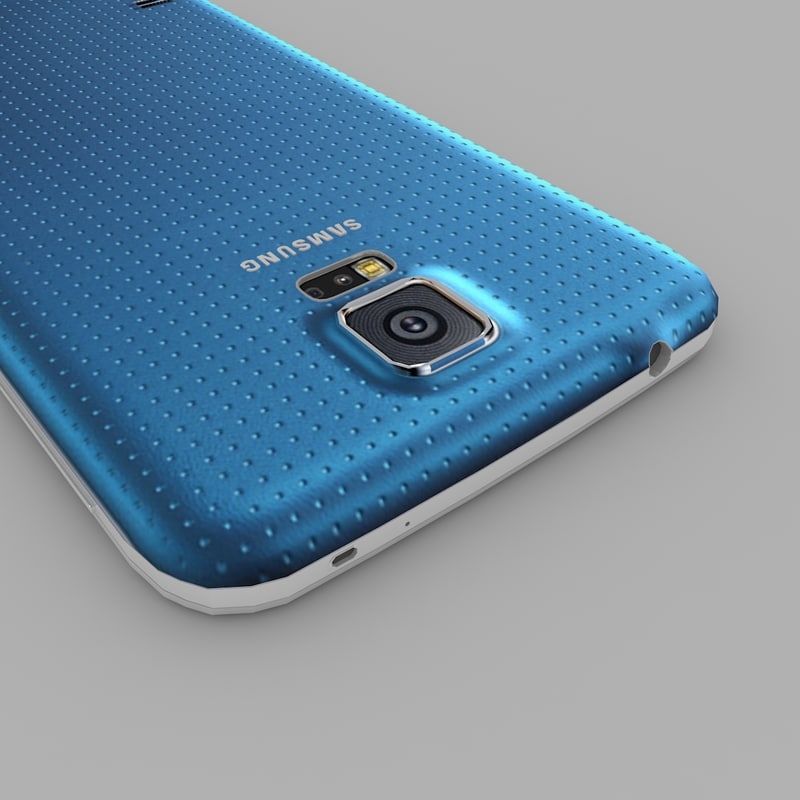3d samsung galaxy s5 blue
